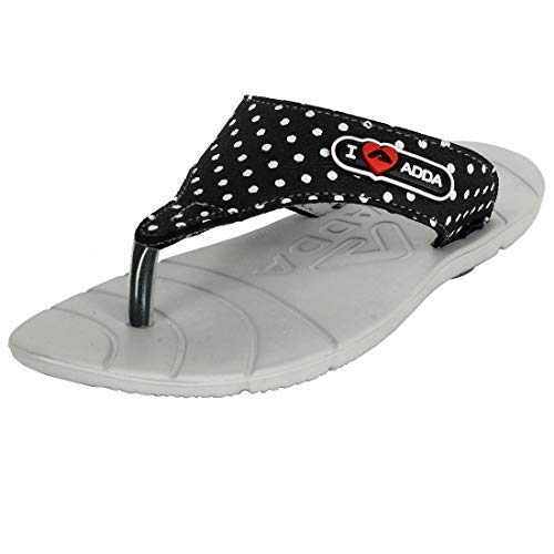 Buy ADDA Women's Grey & Black Slipper - 4 UK at Amazon.in