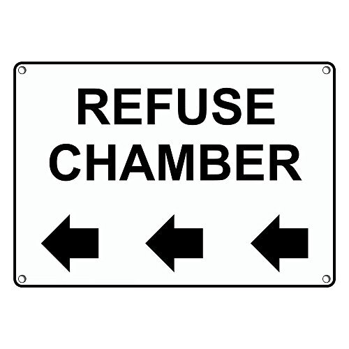 Amazon.com: Weatherproof Plastic Refuse Chamber Sign with English Text ...