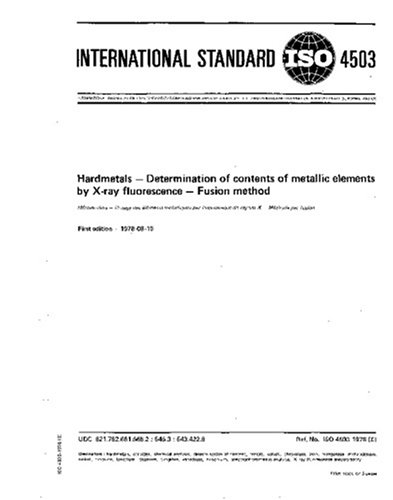 ISO 4503:1978, Hardmetals - Determination of contents of metallic ...