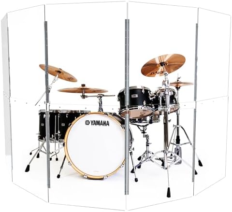 Amazon.com: yzklnne Portable Drum Shield 5-Panels 2ft x 5ft, Acrylic ...
