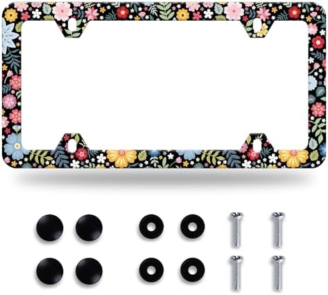 Amazon.com: Eamom Hibiscus License Plate Frame - 2 Pack Hibiscus Floral ...