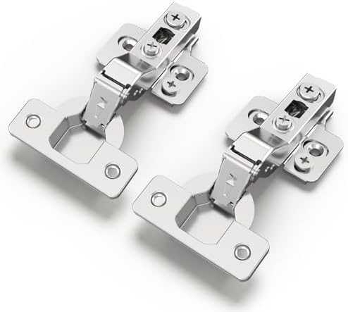 Furniware 2 Pieces Frameless Kitchen Cabinet Hinges,Half Overlay ...