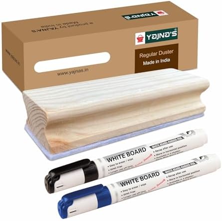 DOMS Fine Magnetic Whiteboard Duster Marker Set | Easy to Wipe ...