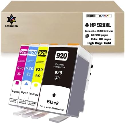 Compatible Replacement for HP 920 XL Ink Cartridge 920XL High Yield for ...