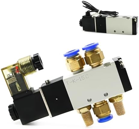 Válvula solenoide neumática 4V110-06 de 1/8 pulgada, 5 vías, 2 ...