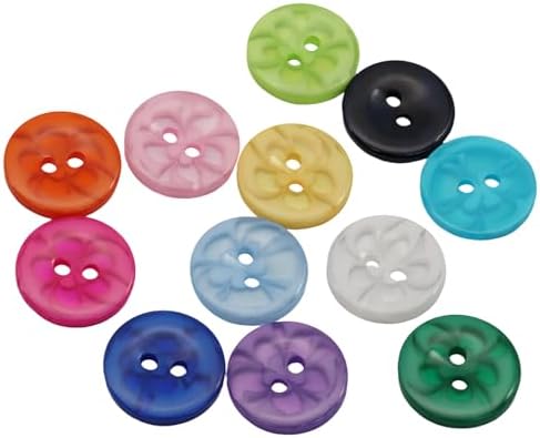 Amazon.com: Hordion 200pcs Flower Buttons, 2 Hole Sewing Buttons for ...