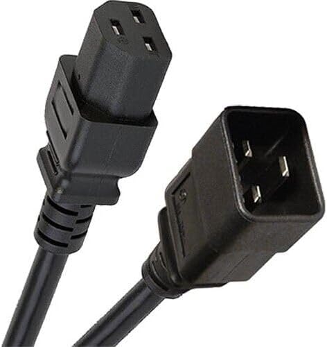 Premium Power Cable IEC C20 Male Plug to IEC C21 Female Socket 16A 1m ...