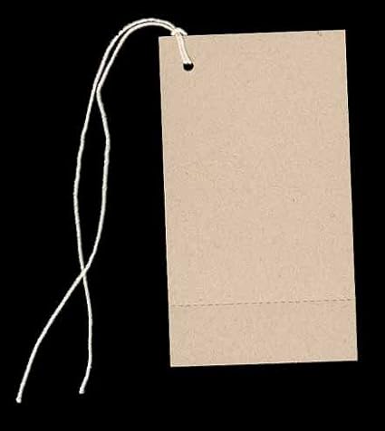 Amazon.com : 100 Large Blank Perforated Kraft Hang Tags (2-1/8"x3-5/8 ...