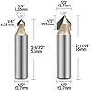 4PCS V Groove Router Bit, 90-Degree Titanium Coated Carbide-Tipped 2 ...