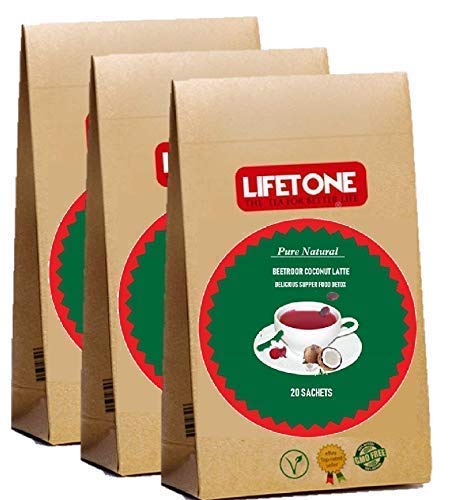 Amazon.com: LIFETONE Beetroot Latte| Blend with Coconut Milk | A ...