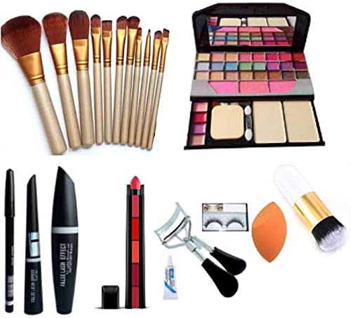 Makeup combo kit, Brush set of 12, eyeshadow kit, liquid eyeliner ...