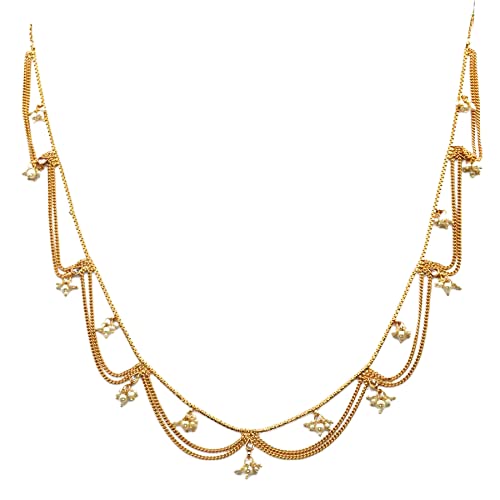 Buy GOLDEN TREASURE Traditional Waist Chain Golden Kama bandh with off ...