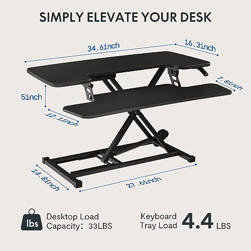 Snapklik.com : FLEXISPOT 35 Height Adjustable Standing Desk Converter ...