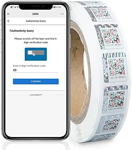 Amazon.com : Elgbiaoxi 1 Roll/1000 Units 22x22mm Round Shape Anti-Counterfeiting Label Self ...