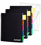 Amazon.com : MOWEE Spiral Notebook - 5 Subject Notebook, College Ruled ...
