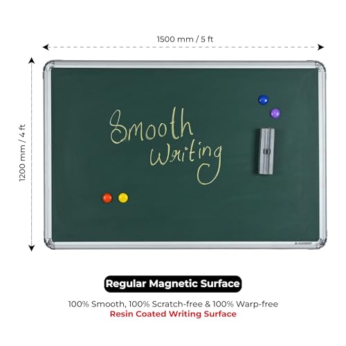ALKOSIGN Astra Chrome Plus Series Magnetic Chalk Boards (5 x 4 Feet ...