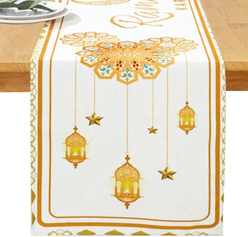 Amazon.com: Ramadan Mubarak Table Runner Table Decorations - Ramadan ...