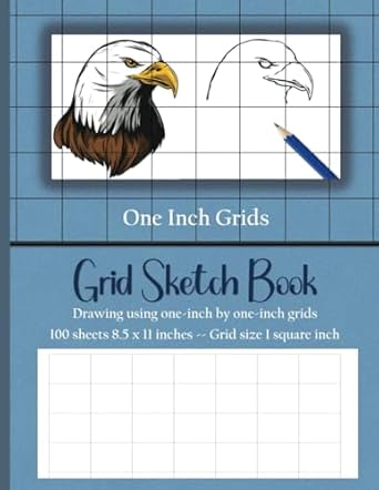 Amazon.com: Sketch Pad 1 inch Grid Ruled Square Graph Paper Drawing Pad ...