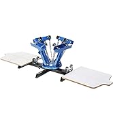Amazon.com: VEVOR 4 Color 2 Station Screen Printing Machine, 21.2x17 ...