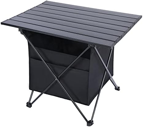 Amazon.com : VEVOR Camping Kitchen Table, Aluminum Folding Portable ...