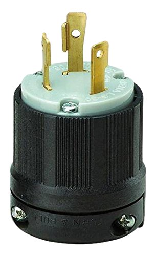 OCSParts L6-30P 250V 2P 3W Grounding Male Plug with External Cord Grip ...