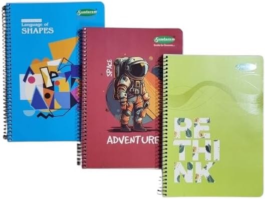 Sundaram Wiro/Spiral Foolscape Long Notebook-A/4 Size- 21x29.7 Cm. With ...