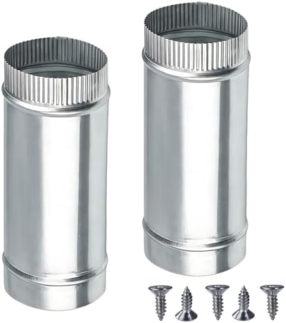 Amazon.com: 2-Pack丨12 Inch Long 4 Inch Rigid Dryer Duct丨Galvanized ...