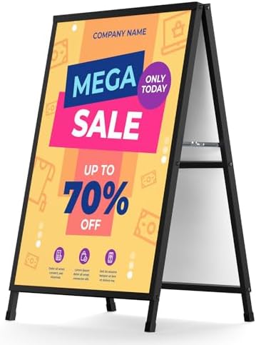 Amazon.com: A Frame Sidewalk Sign 24x36 inches Sandwich Board - Outdoor ...