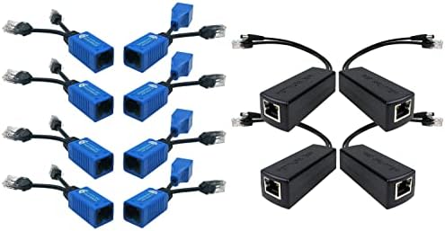 Amazon.com: 4 Pair PoE Cat5 Combiner and 4 Pair PoE Splitter Bundle ...