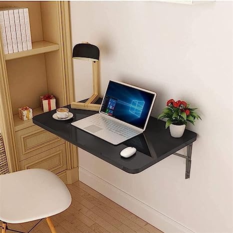 BEWROXIK Wall Mounted Floating Folding Table, Laptop Table, Dining ...