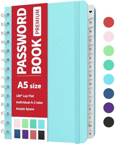 Amazon.com : Forvencer Password Book with Individual Alphabetical Tabs ...