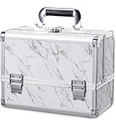 Amazon.com : Joligrace Makeup Train Case Professional Adjustable - 6 ...