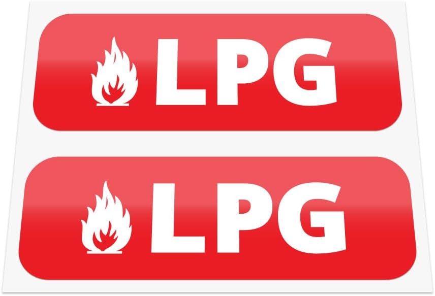 HastingsDesigner 2x LPG Gas Warning Stickers - Durable Weatherproof ...