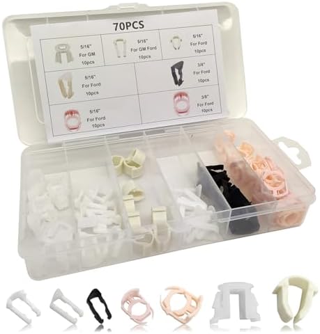 Amazon.com: TOPCNOEM 70pcs Fuel Line Retainer Clip Assortment Kit, 5/16 ...