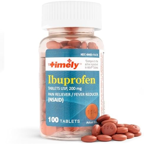 Amazon.com: TIME-CAP LABS, INC. Timely Ibuprofen 200mg 100 Tablets ...
