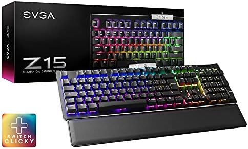 Amazon.com: EVGA Z15 RGB Mechanical Gaming Keyboard (Clicky Switch) RGB ...