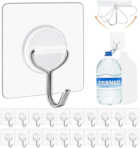 Amazon.com: YSJNUS Adhesive Hooks Wall Hooks for Hanging Heavy Duty ...