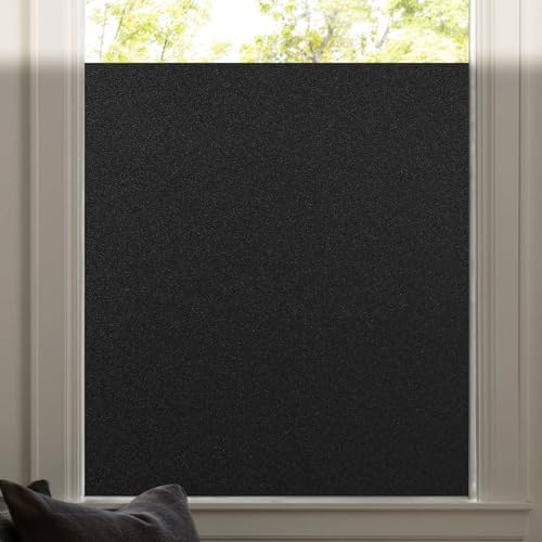 rabbitgoo Total Blackout Window Film Heat Blocking Room Darkening ...
