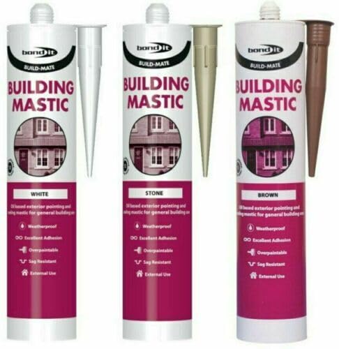 Bond It Building Mastic Silicone Sealant Build-Mate Exterior Pointing ...