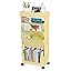 Amazon.com: yeavs 5-Tier Mobile Bookshelf, Rolling Bookcase Book ...