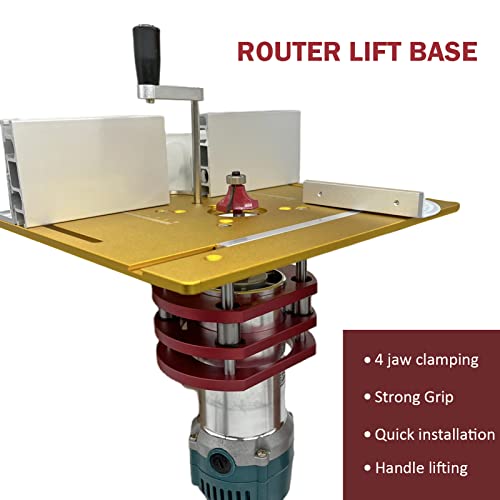 Router Lift, Metal Router Lift System for Router Table Saw Insert Base ...