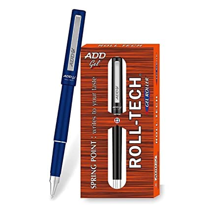 ADD Gel Roll Tech Spring Point Gel Pen Office College Pen (Blue Set Of ...