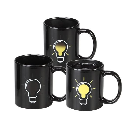 GoGifts Heat Sensitive Color Changing Magic Bulb Mug / Creative Coffee ...