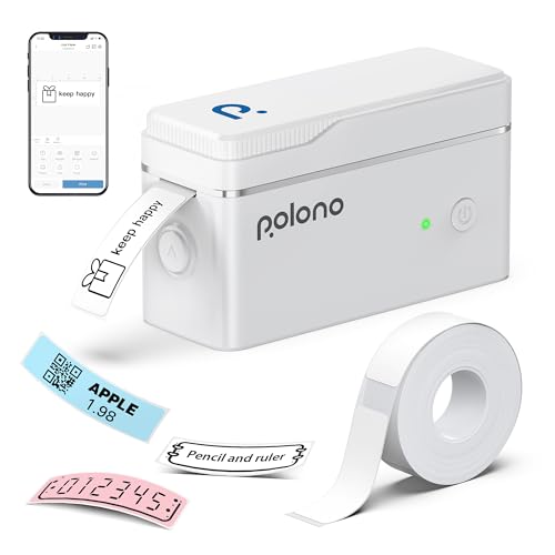 POLONO P31S Label Maker Machine with Tape, Portable Bluetooth Label ...