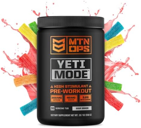 Amazon.com: MTN OPS Yeti Mode Pre-Workout Powder - Explosive High ...