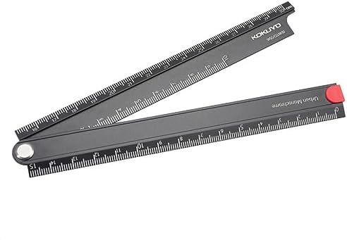SagaSave Metal Foldable Ruler, 0-300MM Simple 90 Degree Aluminum Alloy ...