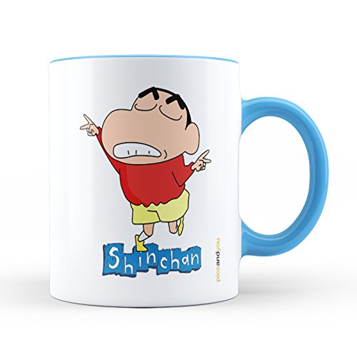 Buy Pics And You Blue Coloured Mug Cartoon Themed 369 Shinchan (Ceramic ...