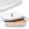 Amazon.com: Stoneware Casserole With Lid - Rectangular Pan with Lid ...