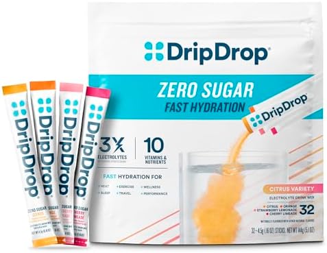Amazon.com: DripDrop Sugar Free Hydration Packets - Zero Citrus Variety ...