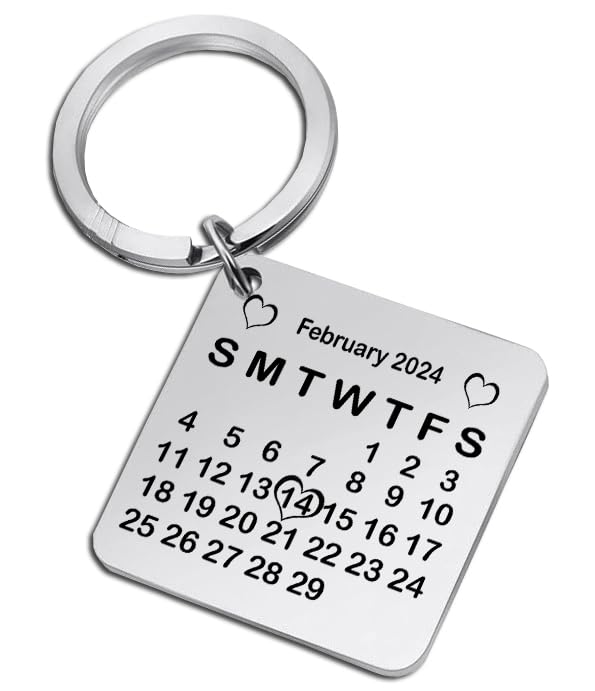 Klowage Calendar Personalised Custom Date Keychain For Bags, Wallets ...